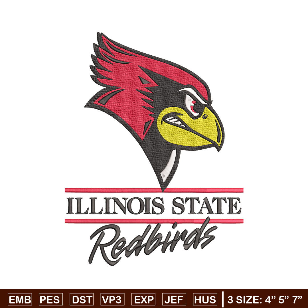 Illinois State logo embroidery design,NCAA embroidery,Sport | Inspire ...