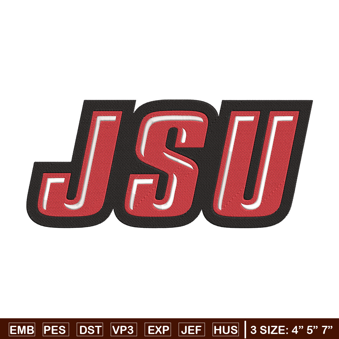 Jackson State logo embroidery design, Sport embroidery, logo | Inspire ...