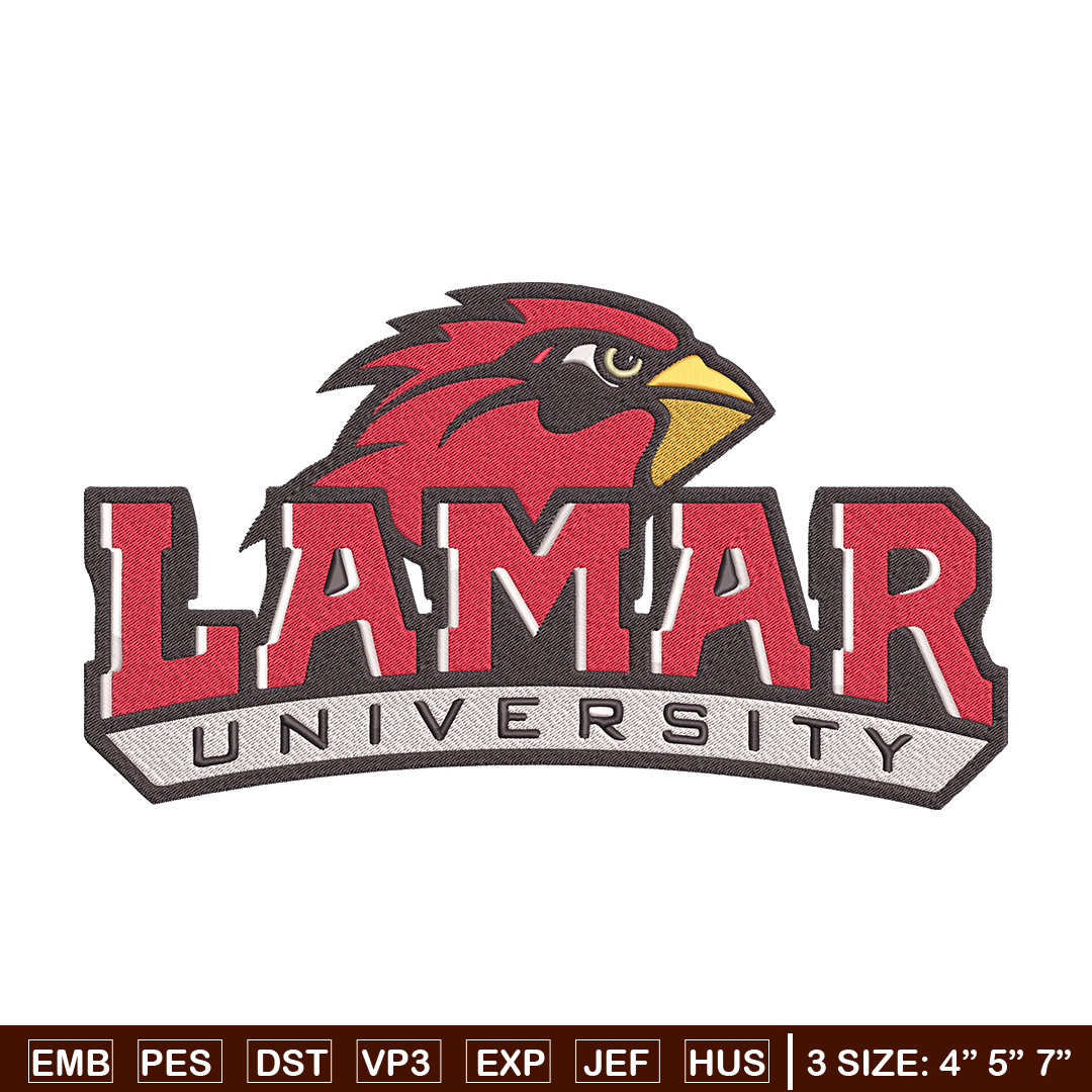 Lamar University logo embroidery design, Sport embroidery, l | Inspire ...