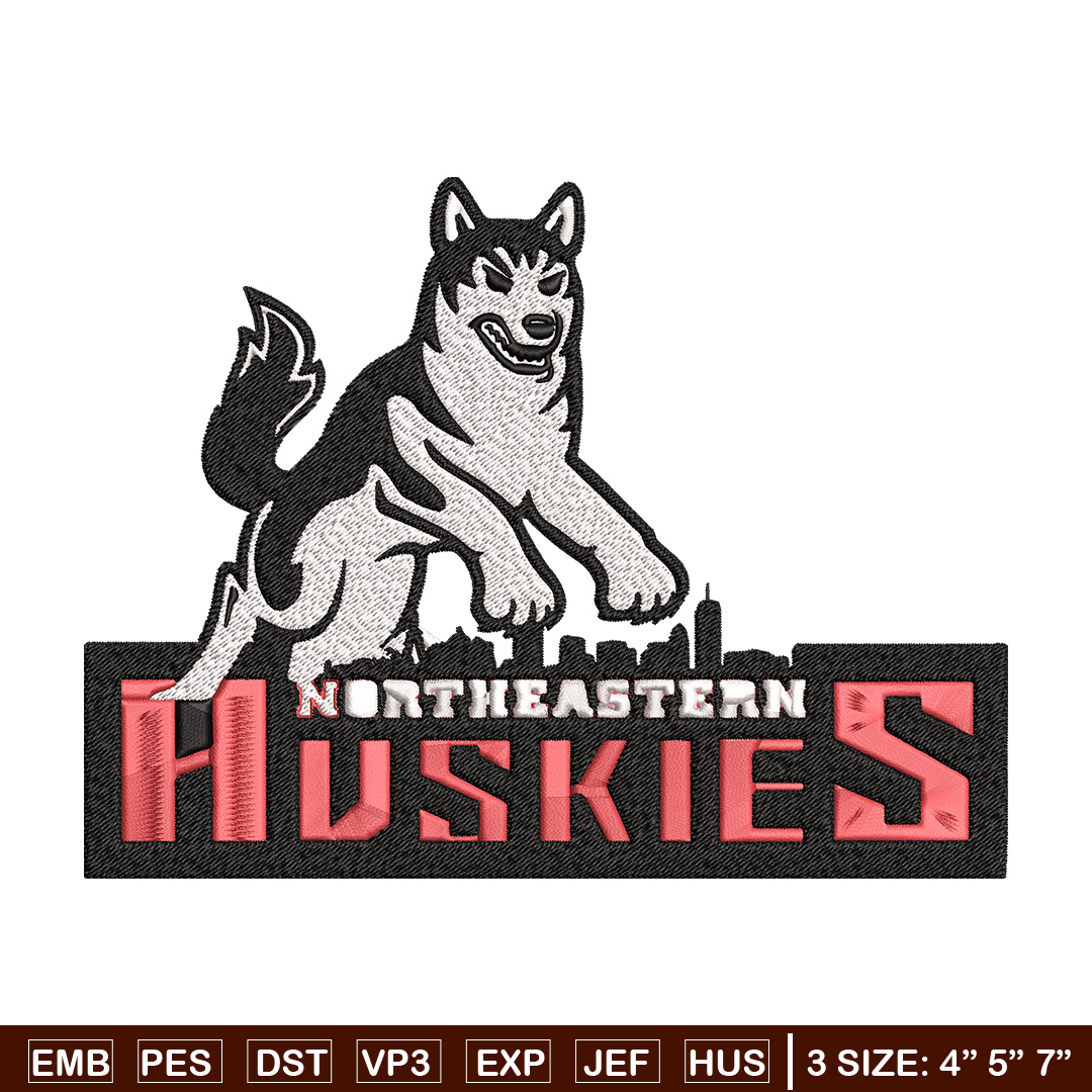 Northeastern Logo embroidery design, Logo embroidery, Sport | Inspire ...