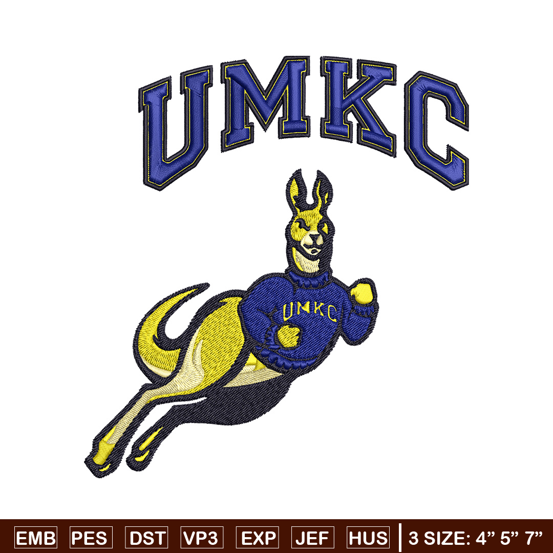 UMKC Kangaroos logo embroidery design, Sport embroidery, log | Inspire ...