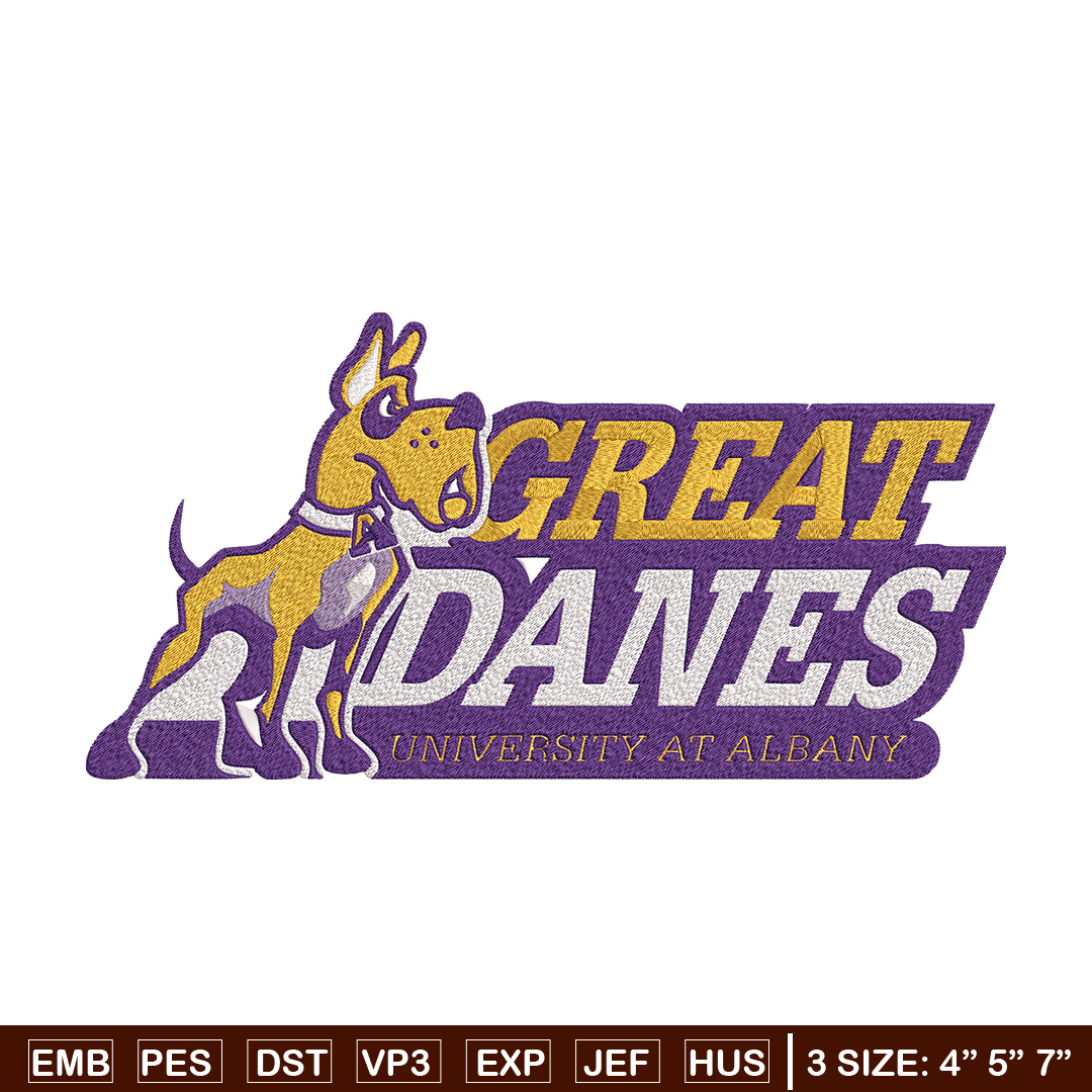 University at Albany Logo embroidery design, NCAA embroidery | Inspire ...