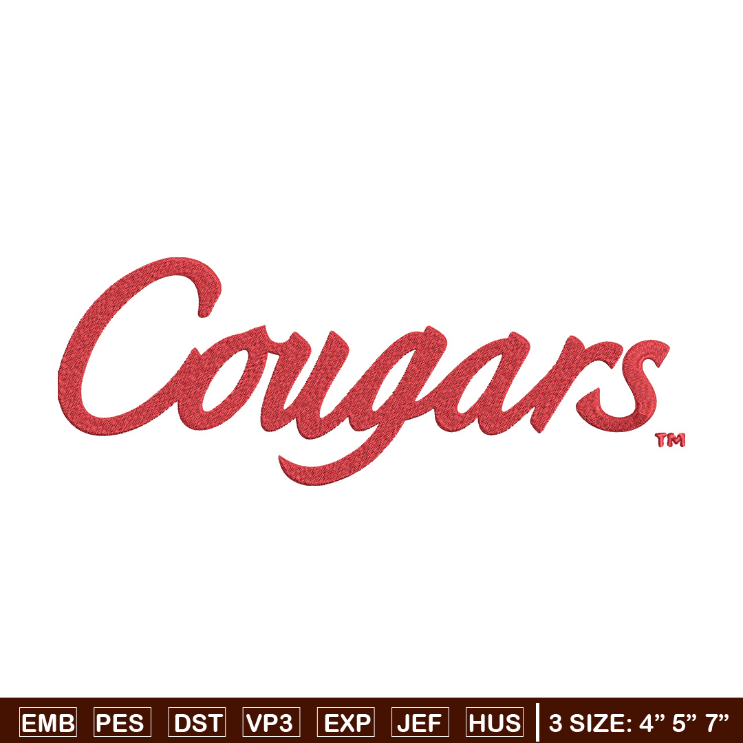 Washington State logo embroidery design, NCAA embroidery, Sp | Inspire ...