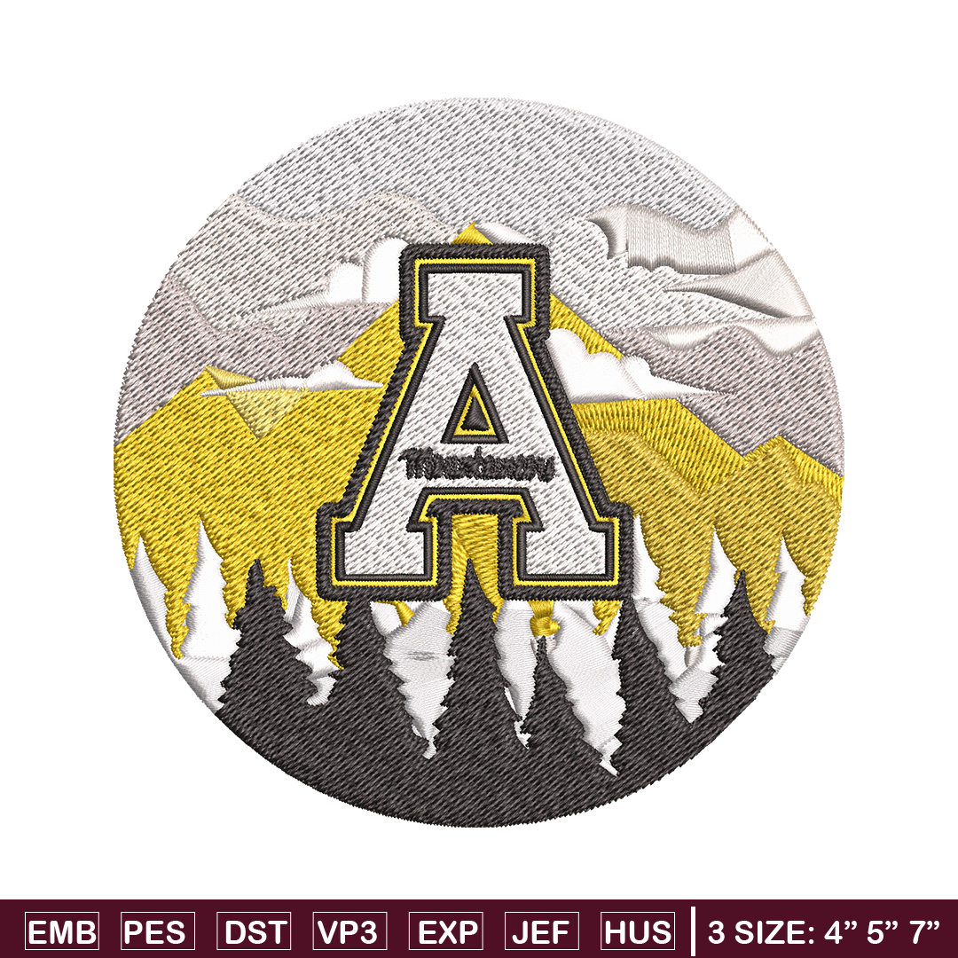 Appalachian State logo embroidery design, NCAA embroidery, E | Inspire ...