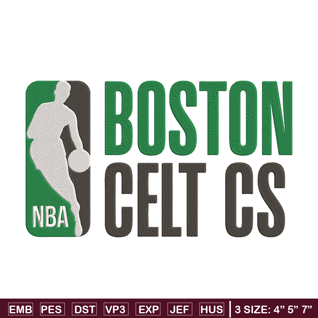 Boston Celtics logo embroidery design, NBA embroidery, Sport | Inspire ...