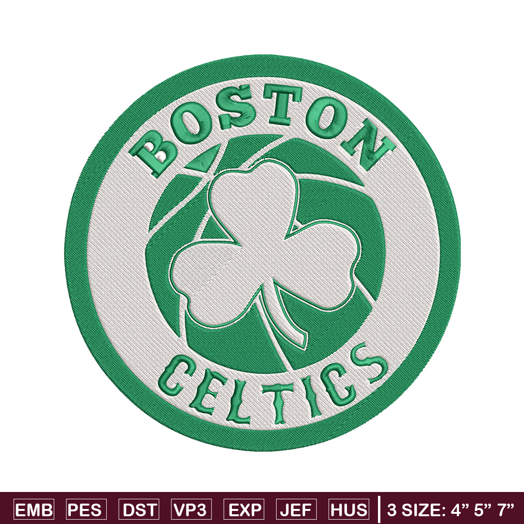 Boston Celtics logo embroidery design,NBA embroidery, Sport | Inspire ...