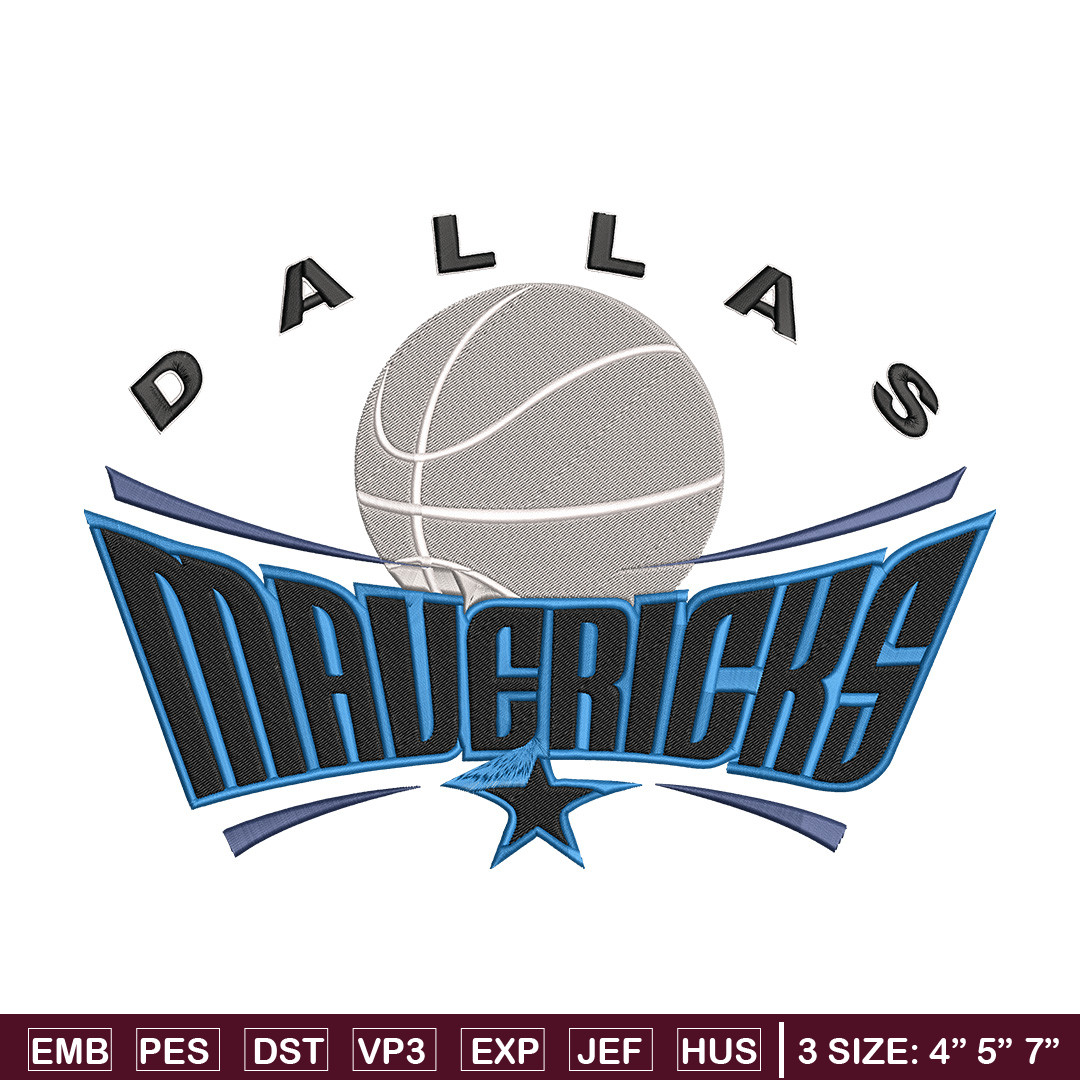 Dallas Mavericks logo embroidery design,NBA embroidery, Spor | Inspire ...