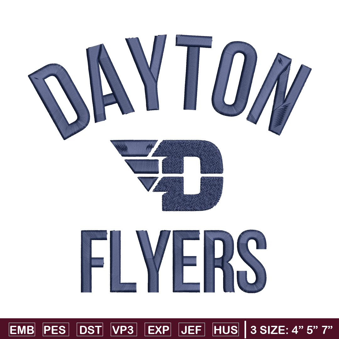 Dayton Flyers logo embroidery design, Basketball embroidery, | Inspire ...