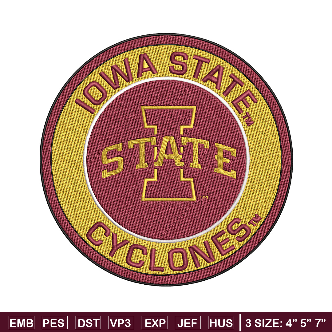Iowa State logo embroidery design, NCAA embroidery, Sport em | Inspire ...