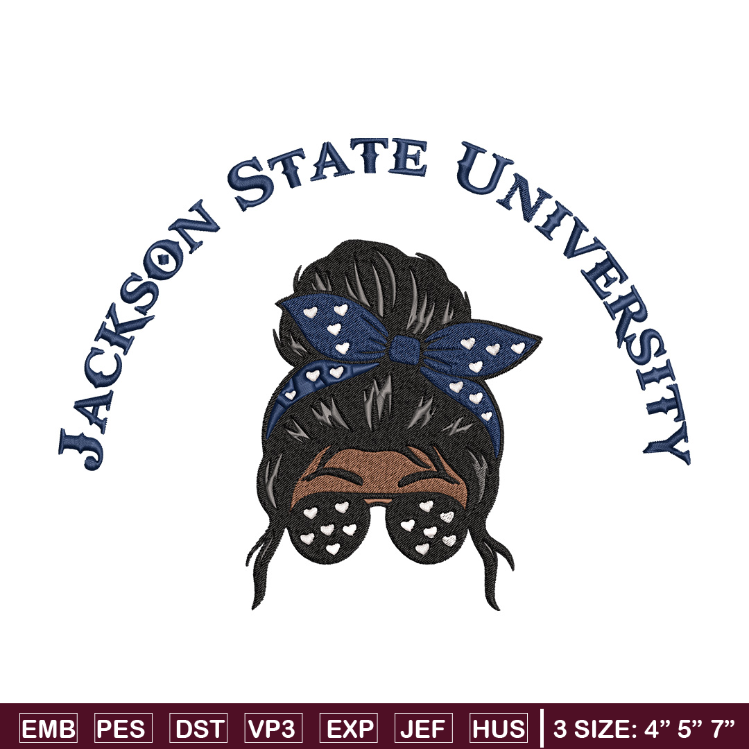Jackson State girl embroidery design, NCAA embroidery, Embro | Inspire ...