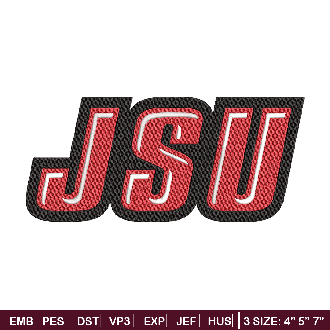 Jackson State logo embroidery design, Sport embroidery, logo | Inspire ...