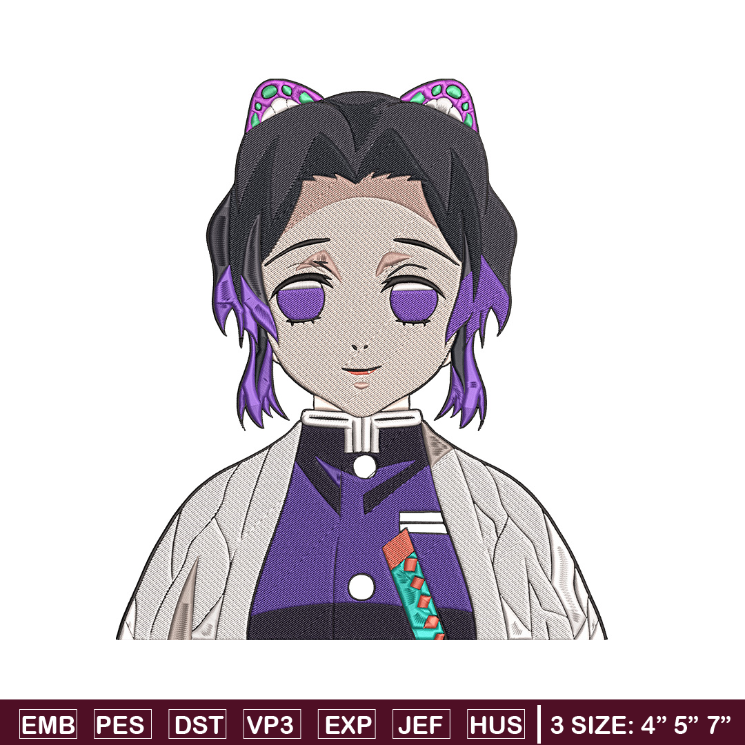 Kochou Shinobu Embroidery Design, Demon slayer Embroidery, E | Inspire ...