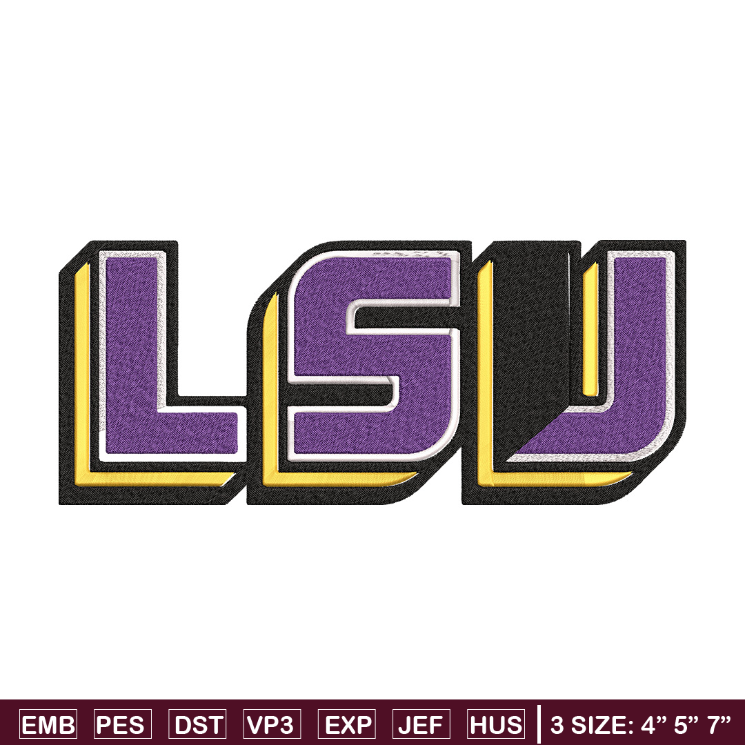 Louisiana State logo embroidery design,NCAA embroidery, Spor | Inspire ...