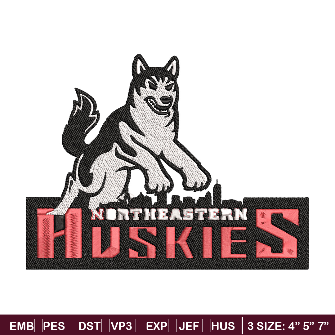 Northeastern Logo embroidery design, Logo embroidery, Sport | Inspire ...