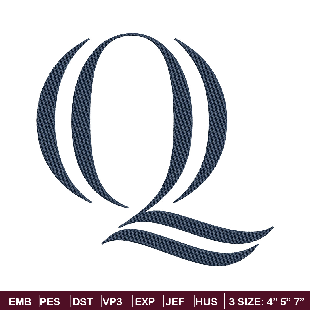 Quinnipiac University logo embroidery design, NCAA embroider | Inspire ...