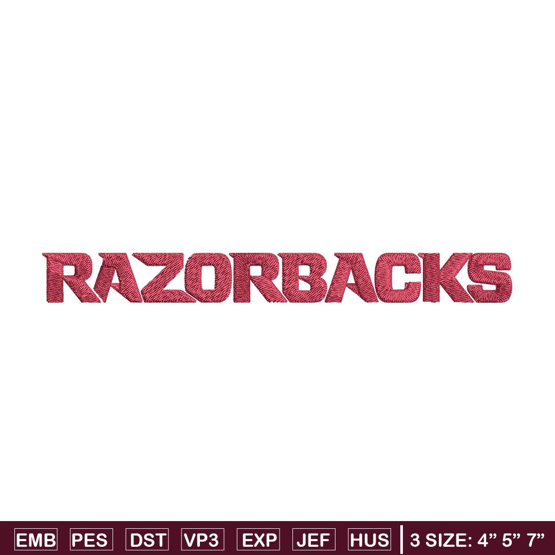 Razorbacks Logo embroidery design, Logo embroidery, Sport em | Inspire ...