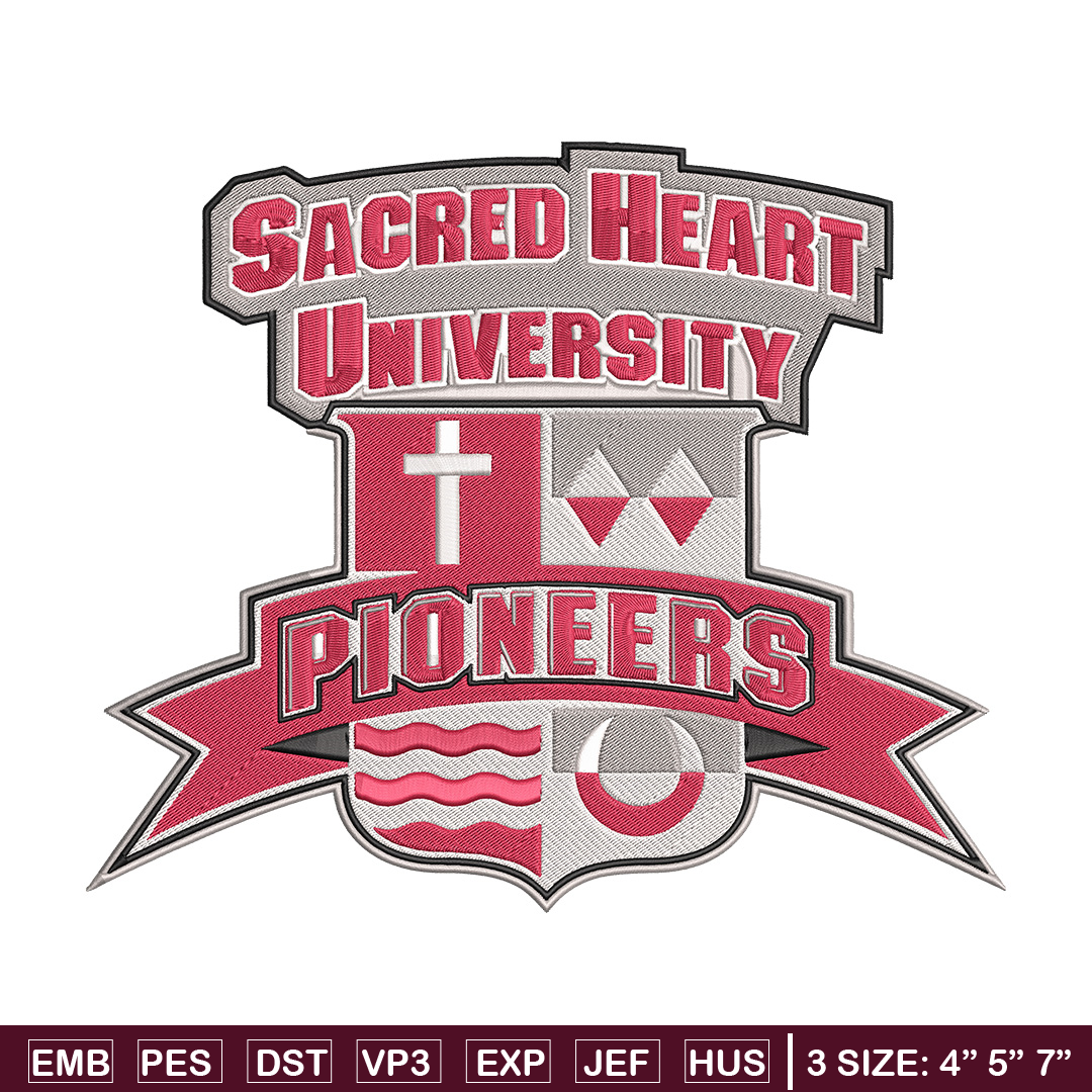 Sacred Heart Logo embroidery design, NCAA embroidery, Sport | Inspire ...
