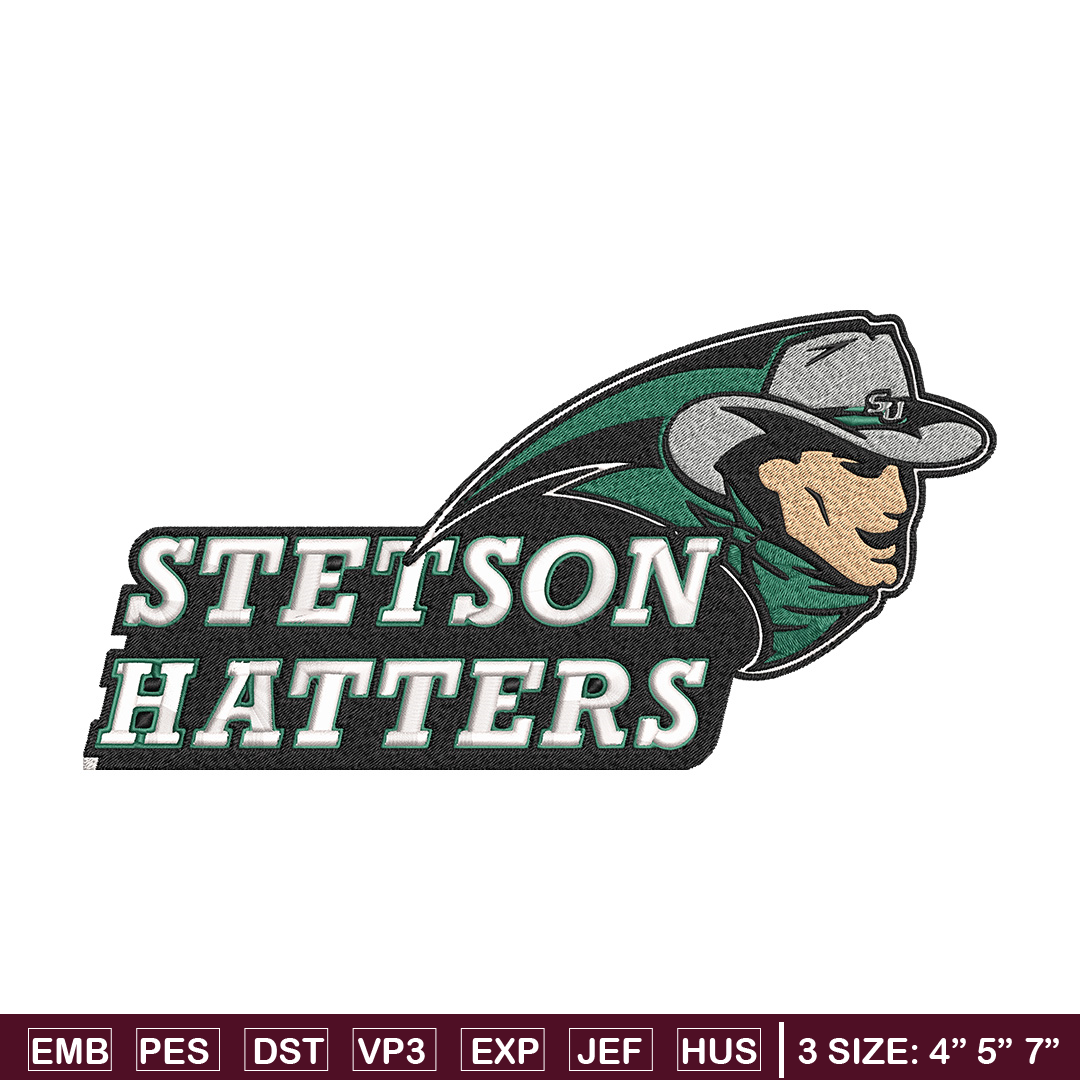 Stetson Hatters logo embroidery design, NCAA embroidery, Spo | Inspire Uplift