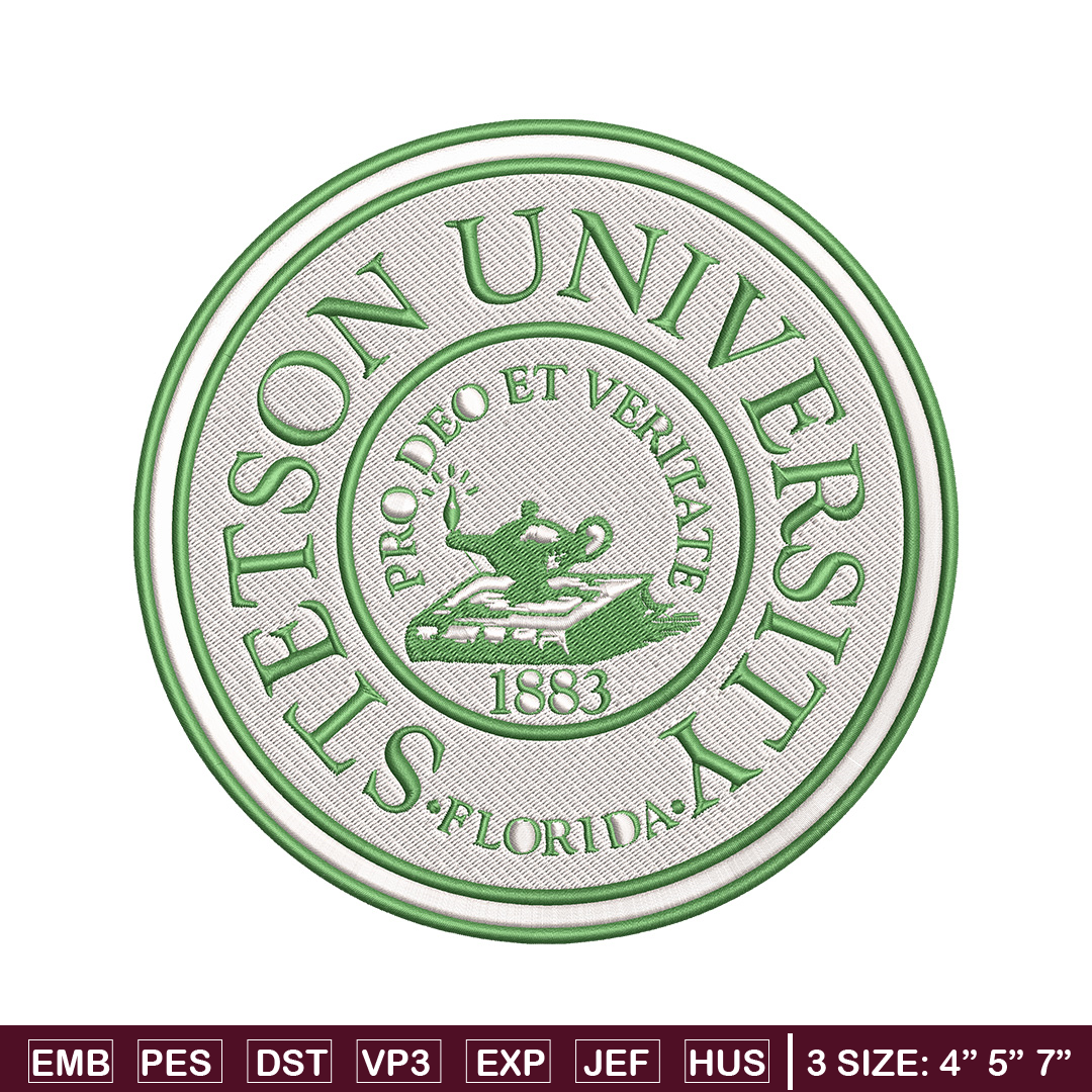 Stetson University logo embroidery design, NCAA embroidery, | Inspire ...
