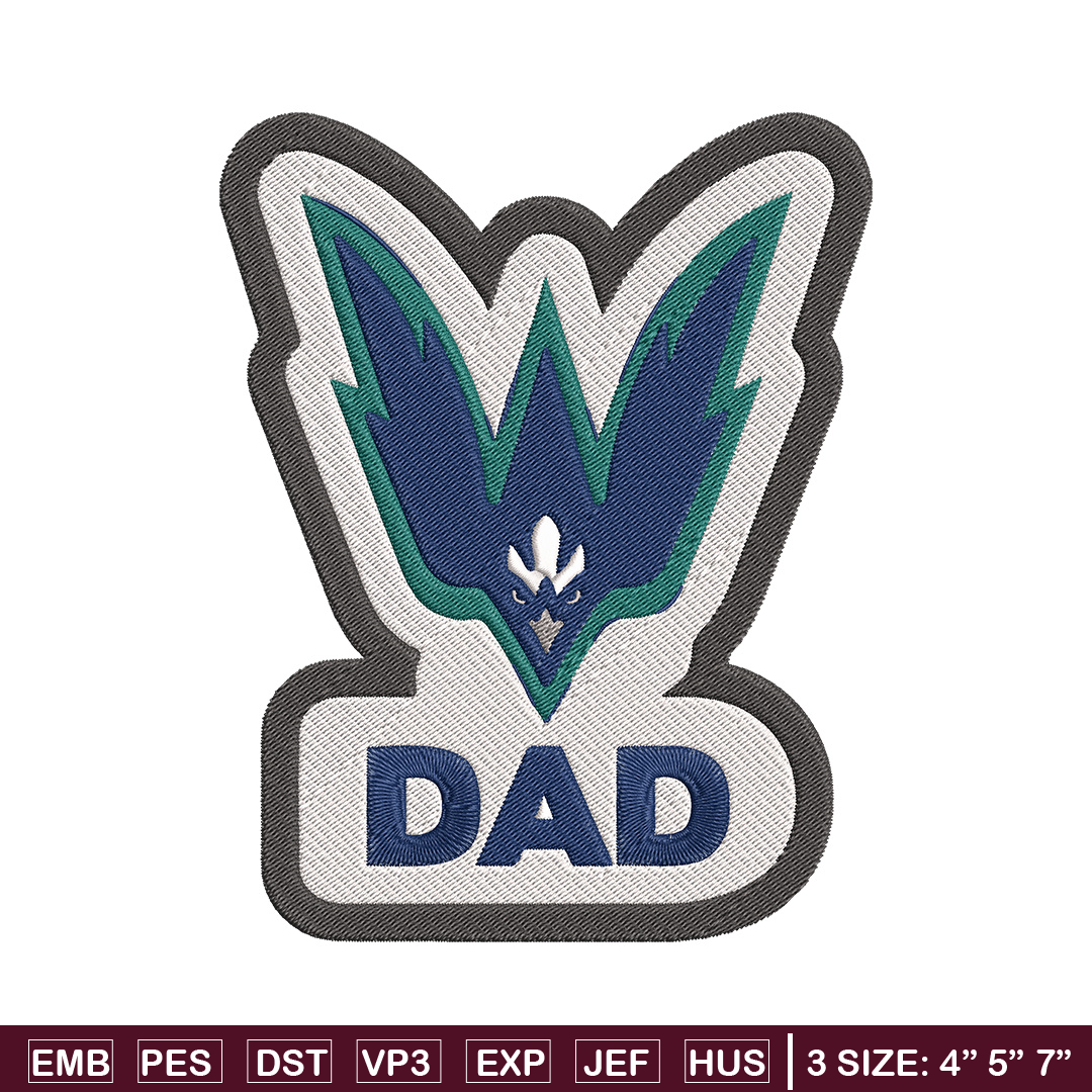 Uncw dad logo embroidery design, NCAA embroidery,Sport embro | Inspire ...