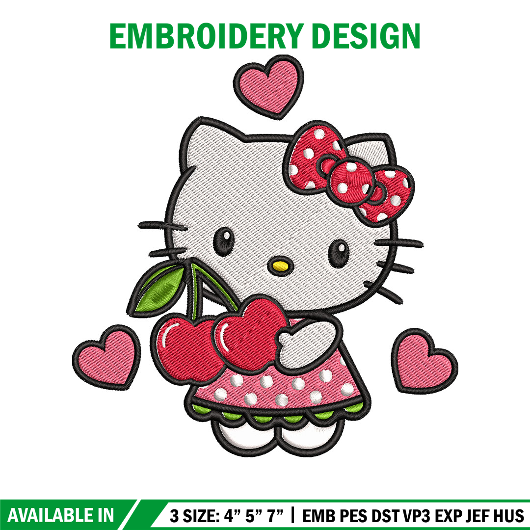 Hello kitty Embroidery Design, Haello kitty cartoon Embroide | Inspire ...