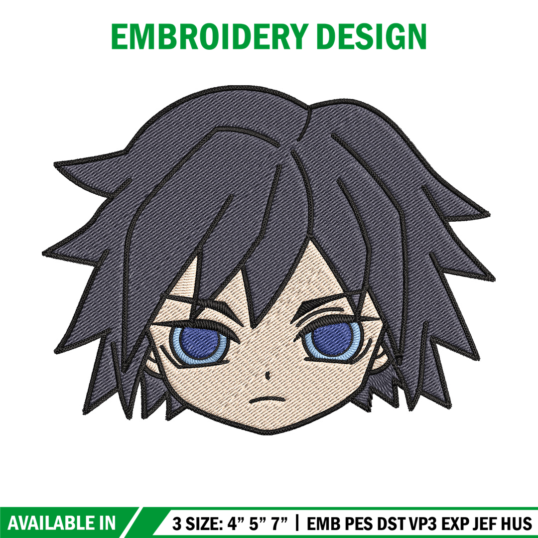 Tomioka sticker Embroidery Design, Demon slayer Embroidery, | Inspire ...