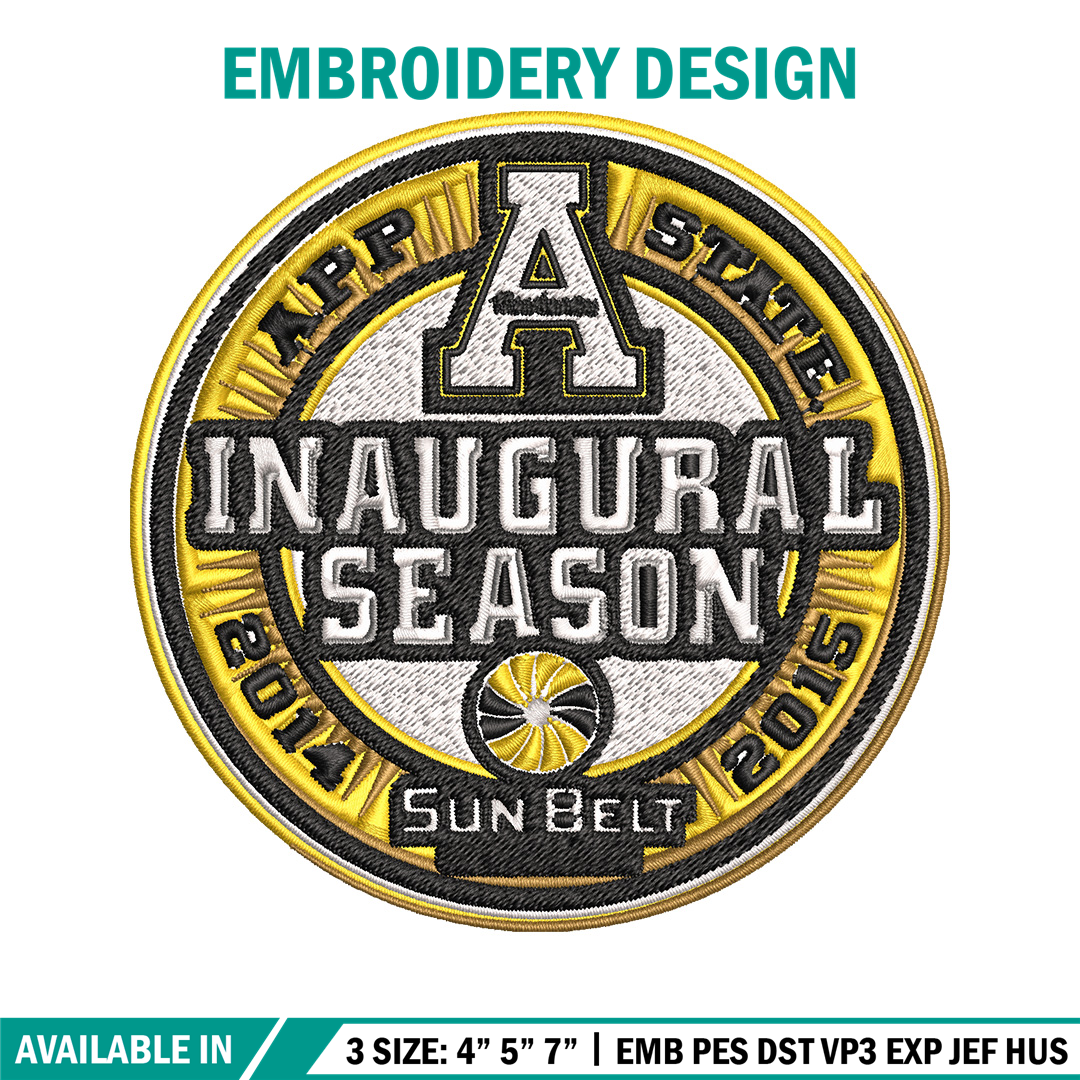 Appalachian State logo embroidery design, NCAA embroidery, E | Inspire ...