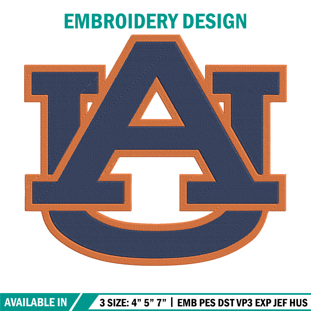 Auburn University logo embroidery design, NCAA embroidery, S | Inspire ...