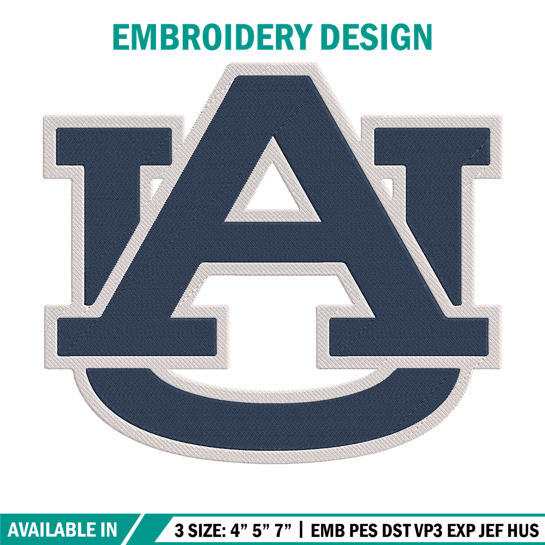 Auburn University logo embroidery design, NCAA embroidery,Sp | Inspire ...