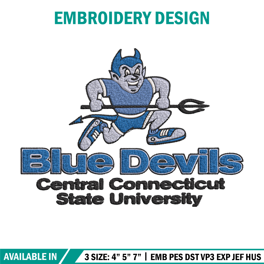 Central Connecticut logo embroidery design, College embroide | Inspire ...
