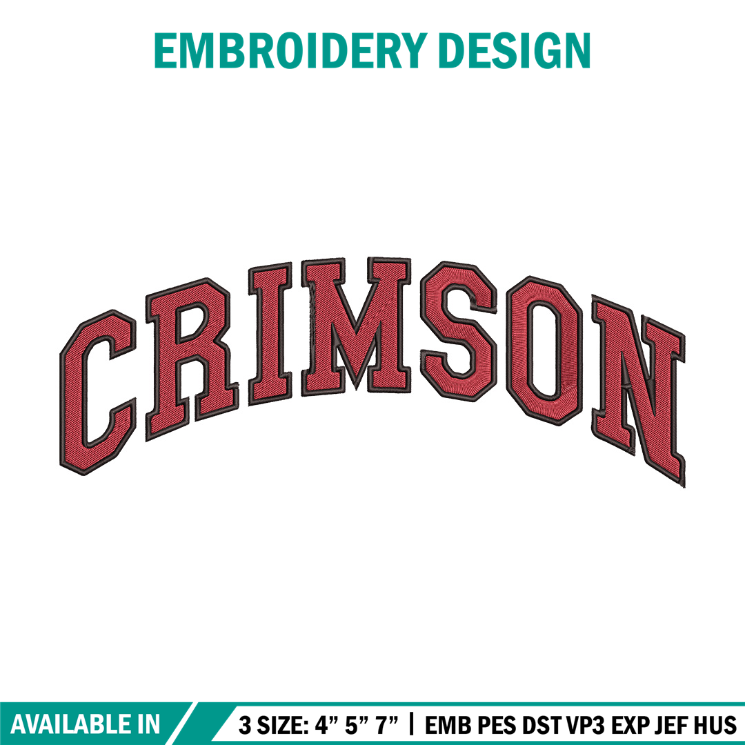 Harvard Crimson logo embroidery design, NCAA embroidery, Spo | Inspire ...