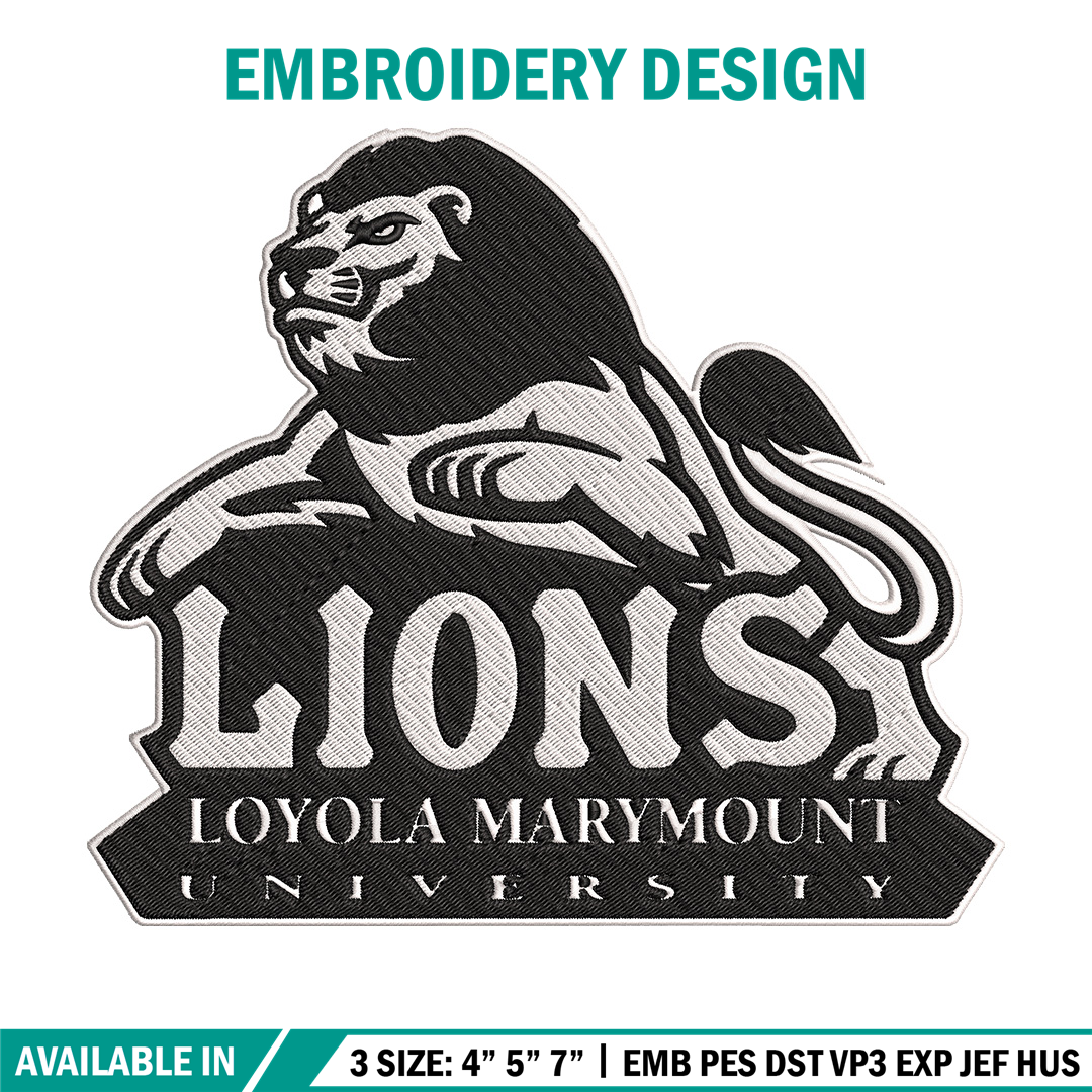 Loyola Marymount Logo embroidery design, NCAA embroidery, Sp | Inspire ...