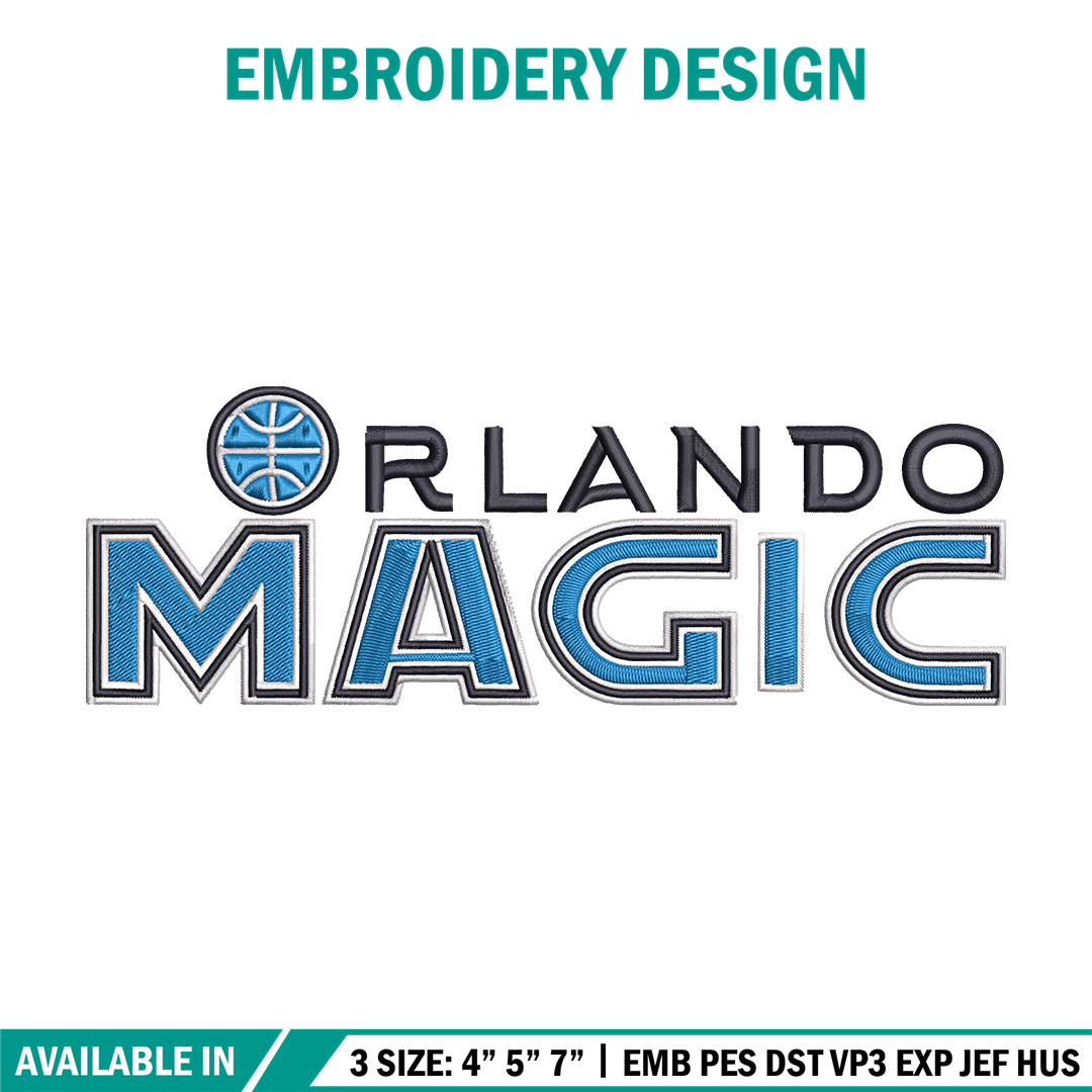 Orlando Magic logo embroidery design, NBA embroidery, Sport | Inspire ...
