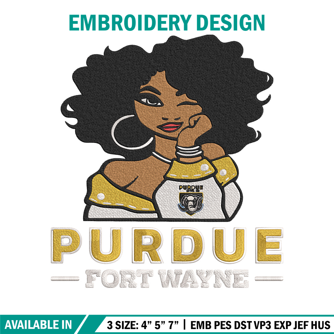 Purdue Fort Wayne girl embroidery design, NCAA embroidery, E | Inspire ...