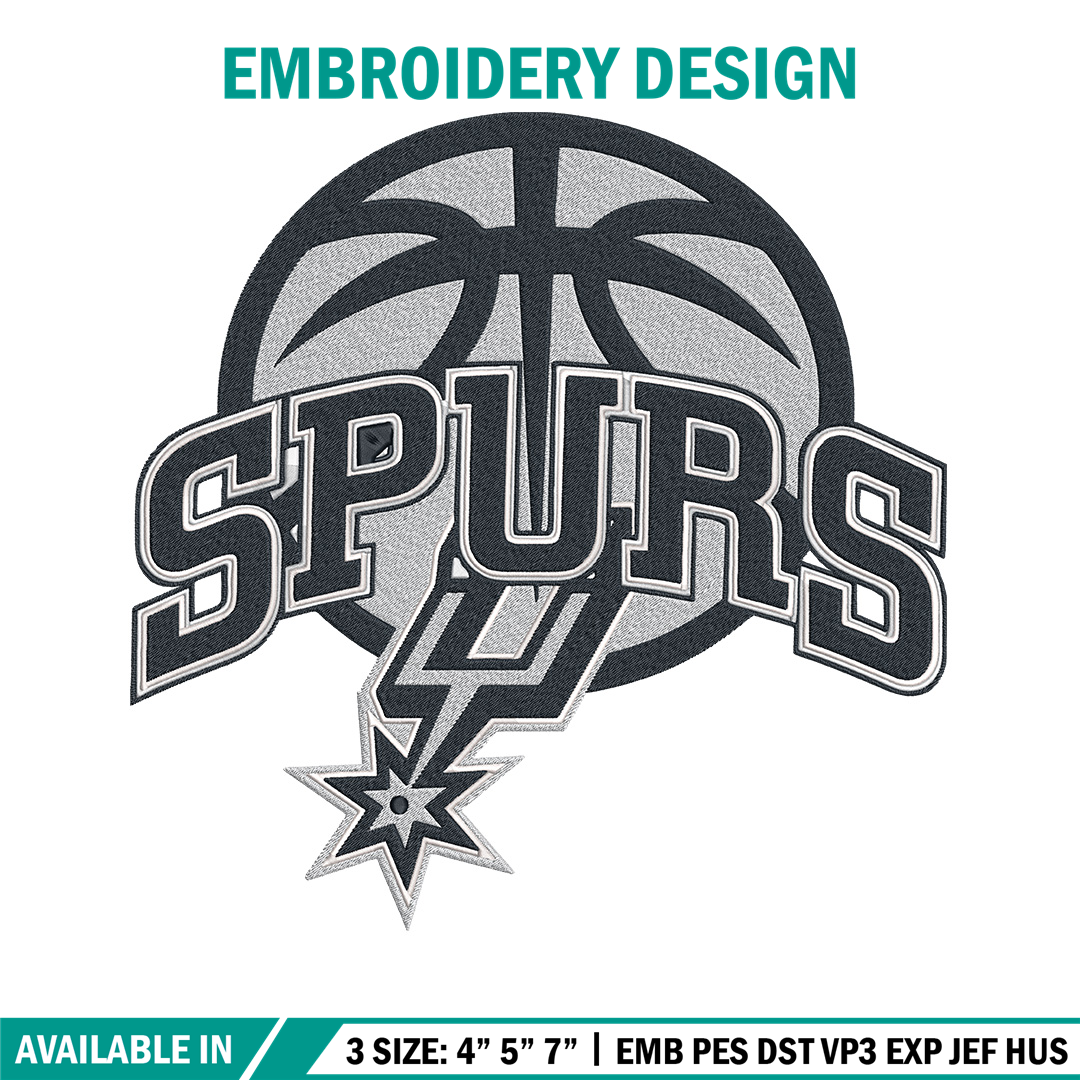 San Antonio Spurs logo embroidery design, NBA embroidery, Em | Inspire ...