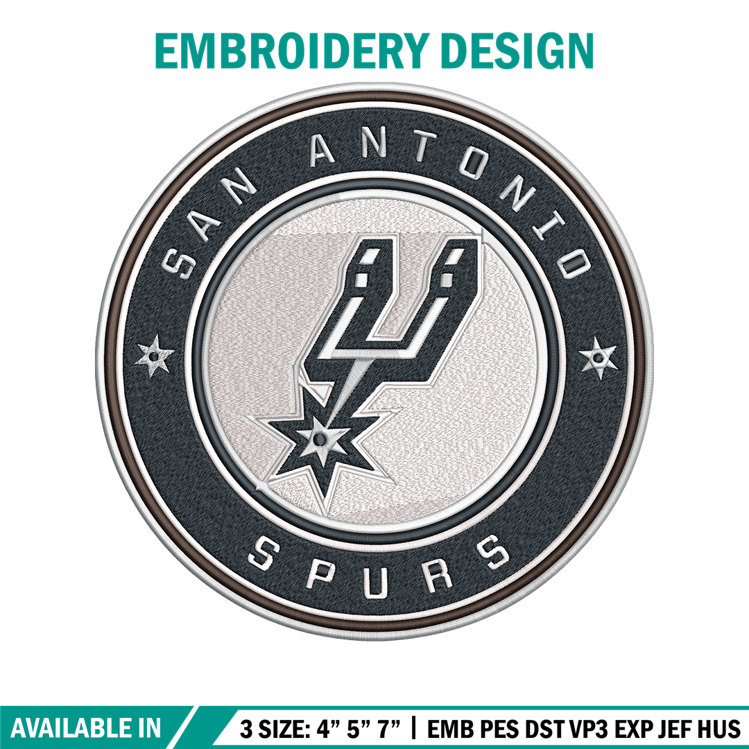 San Antonio Spurs logo embroidery design,NBA embroidery,Embr - Inspire ...