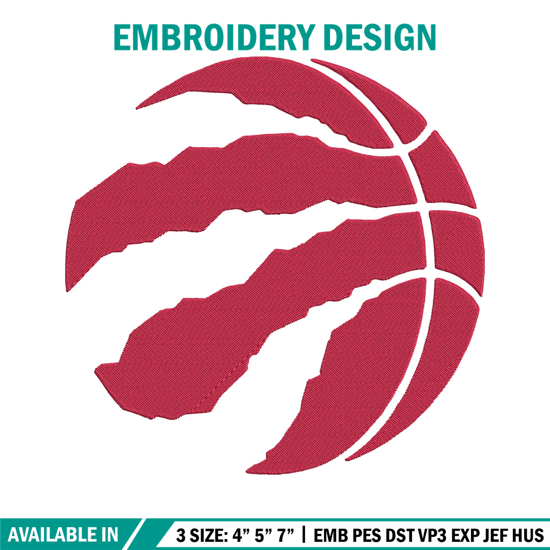 Toronto Raptors logo embroidery design, NBA embroidery, Spor | Inspire ...
