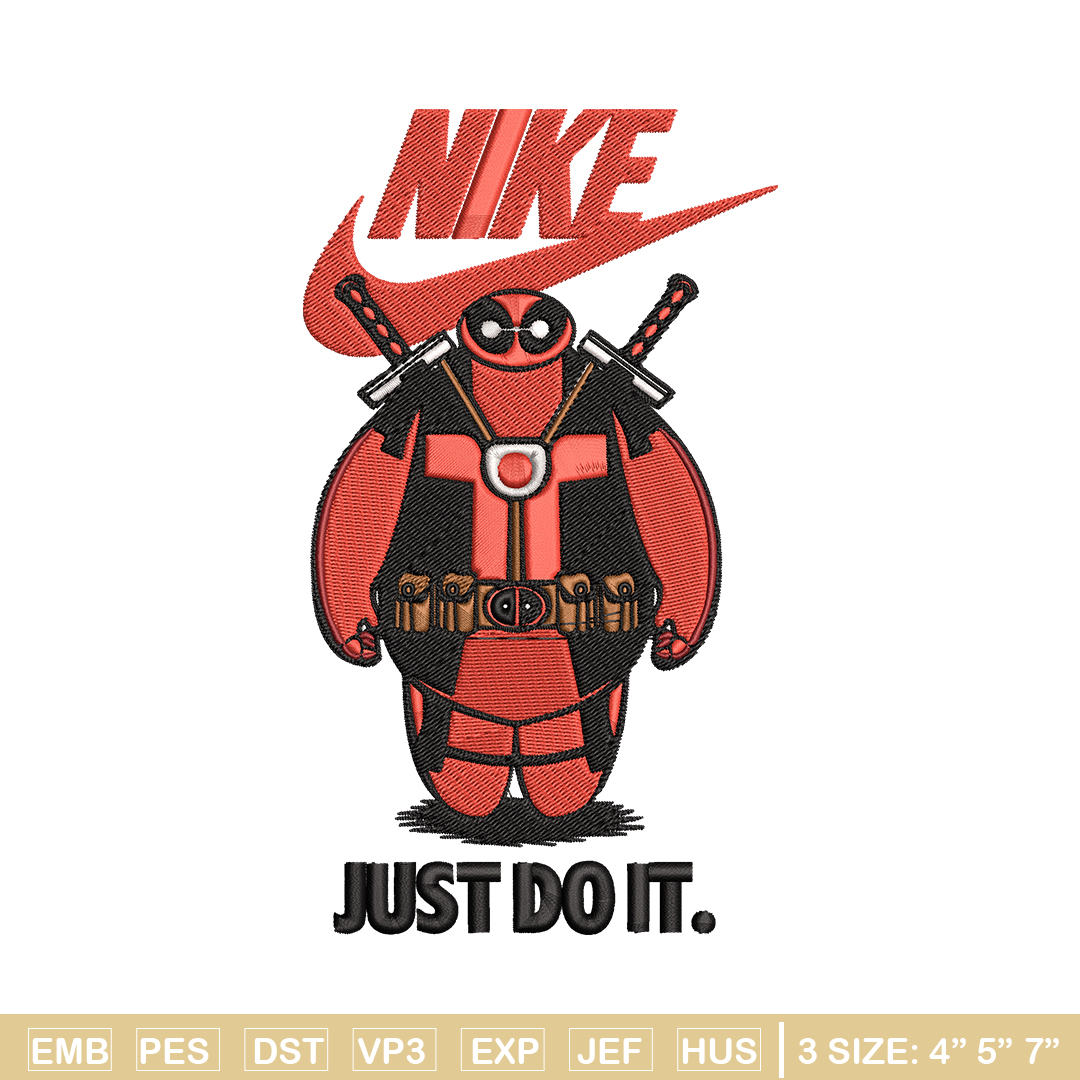 Deadpool funny Nike Embroidery design, Deadpool funny Embroi | Inspire ...