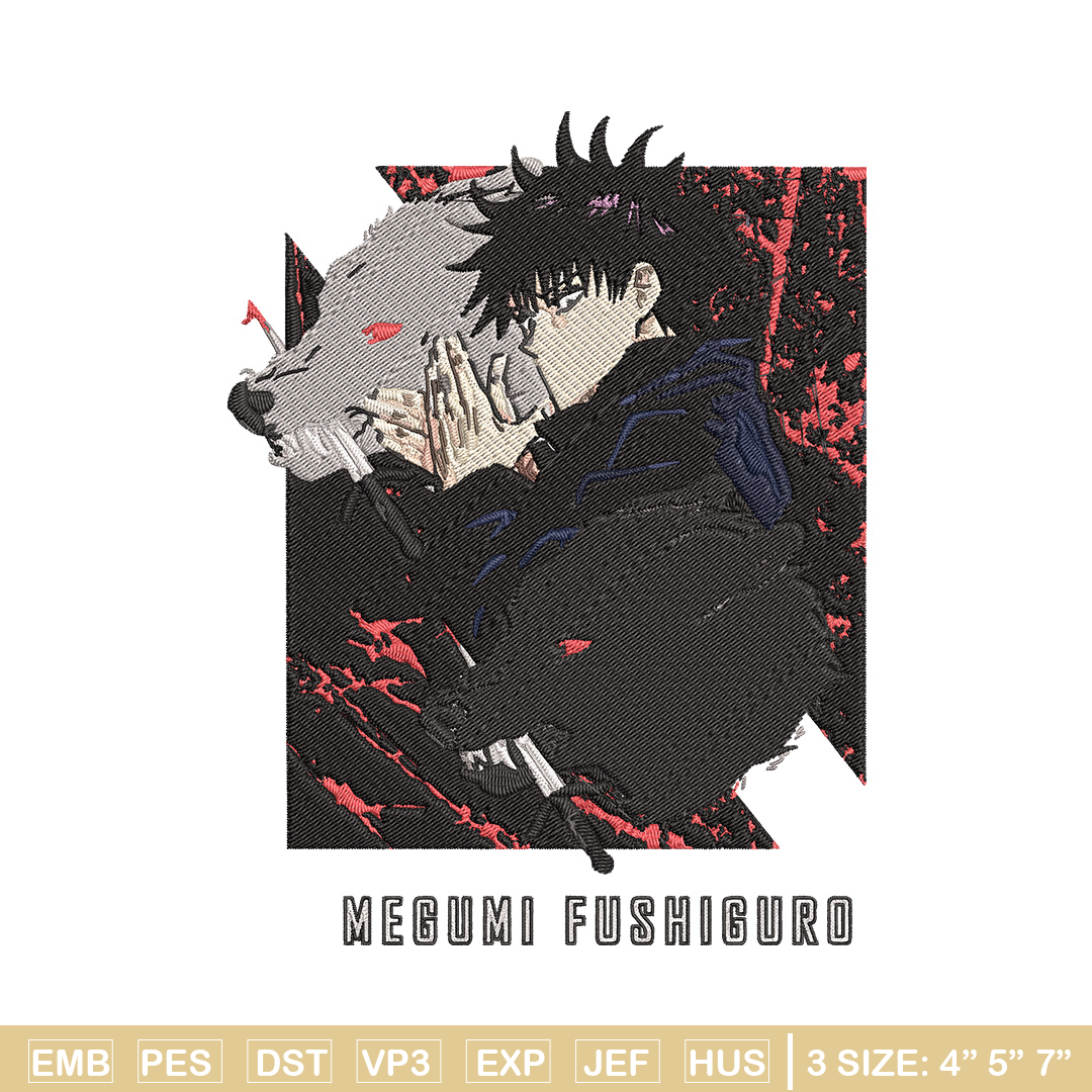 Megumi poster Embroidery Design, Jujutsu Embroidery, Embroid | Inspire ...