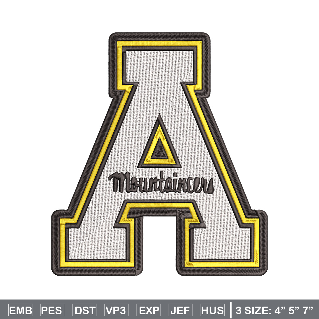 Appalachian State logo embroidery design, NCAA embroidery, S | Inspire ...