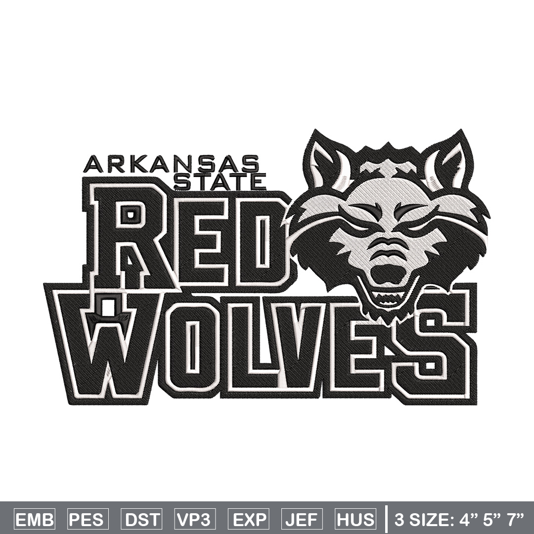 Arkansas State logo embroidery design, NCAA embroidery, Spor | Inspire ...