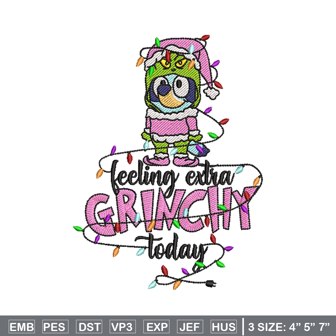 Bluey x grinch embroidery design, Bluey embroidery, Chrismas | Inspire ...