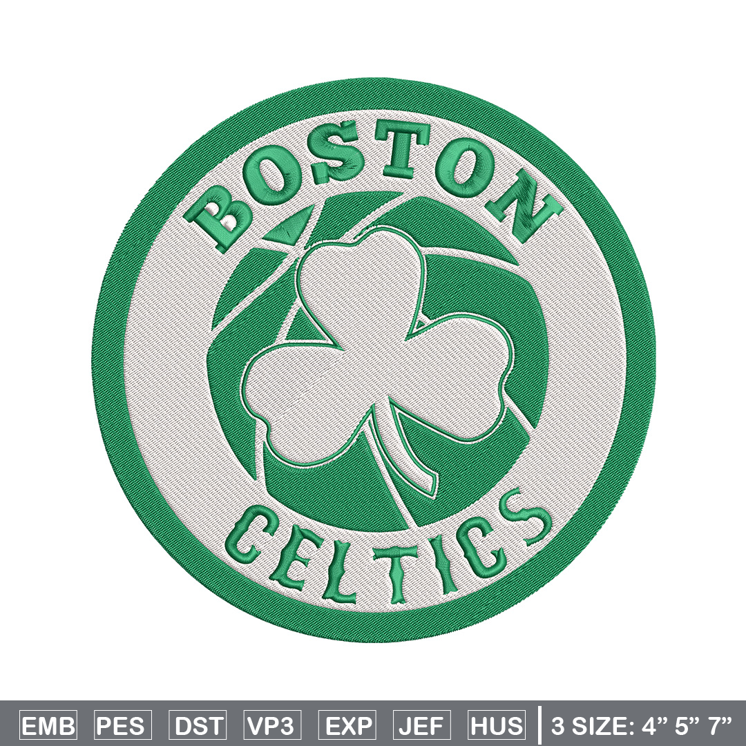 Boston Celtics logo embroidery design,NBA embroidery, Sport | Inspire ...