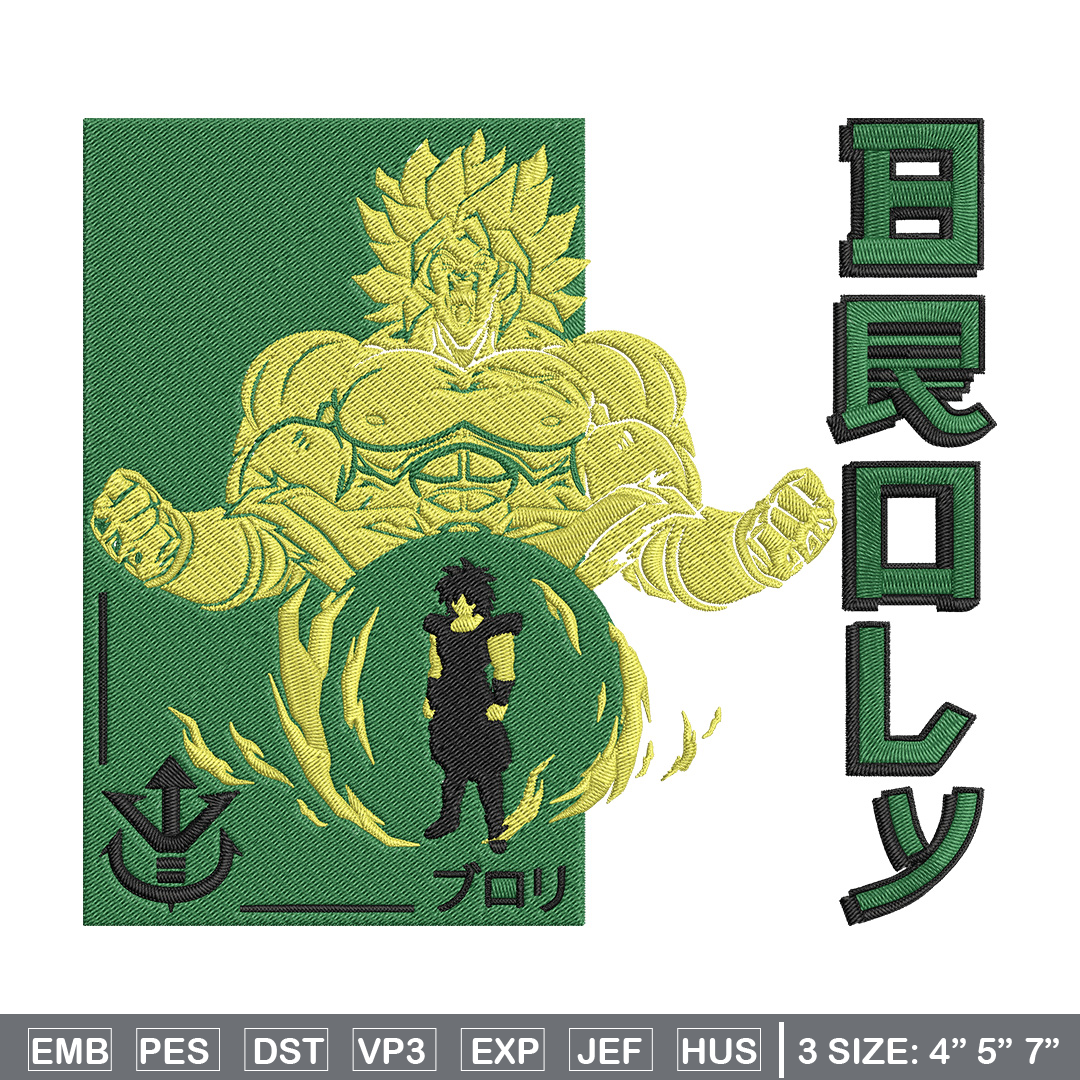 Broly poster Embroidery Design, Dragonball Embroidery, Embro | Inspire ...