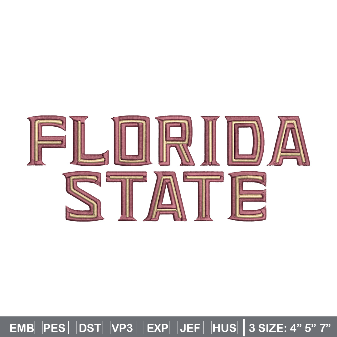 Florida State logo embroidery design, NCAA embroidery, Embro | Inspire ...