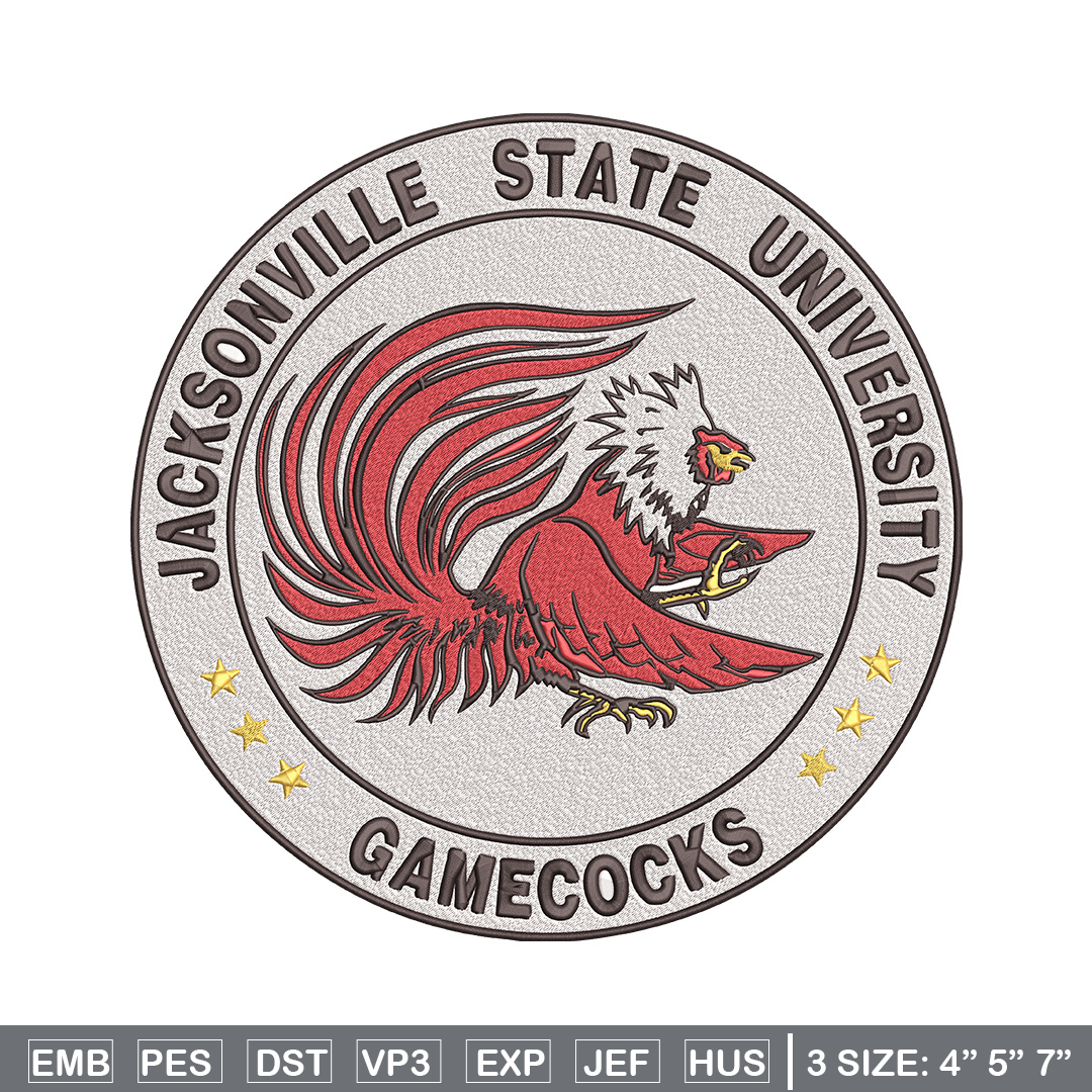 Jacksonville State logo embroidery design,NCAA embroidery, S | Inspire ...