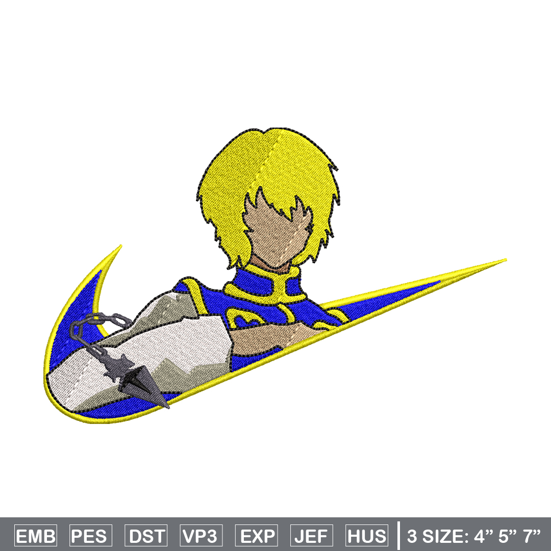 Kurapika Nike embroidery design, Hunter x hunter embroidery, | Inspire ...