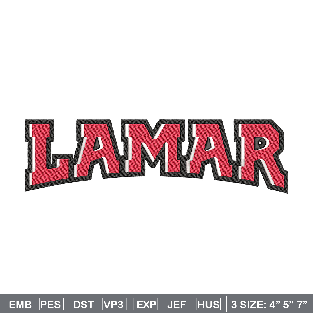 Lamar University logo embroidery design, NCAA embroidery, Em | Inspire ...