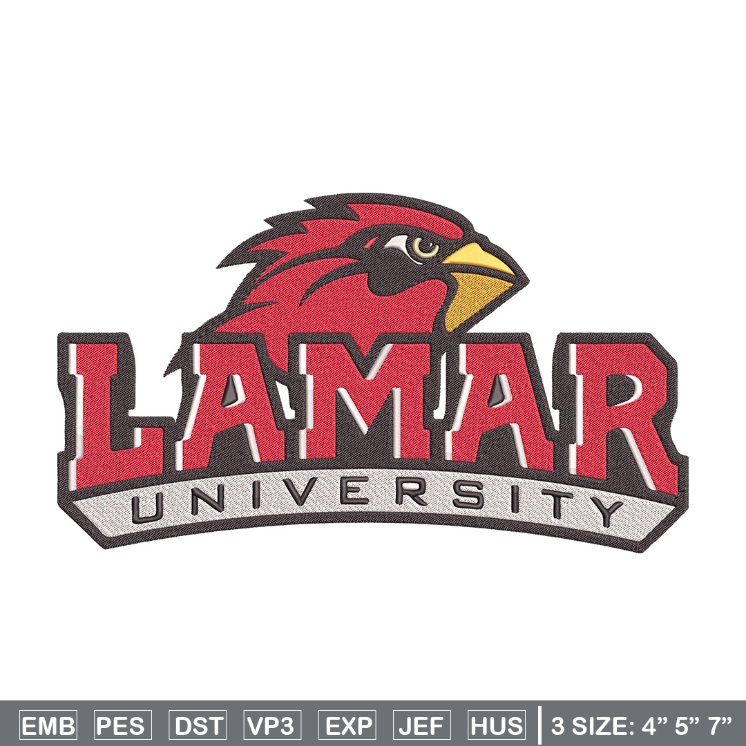 Lamar University logo embroidery design, Sport embroidery, l | Inspire ...