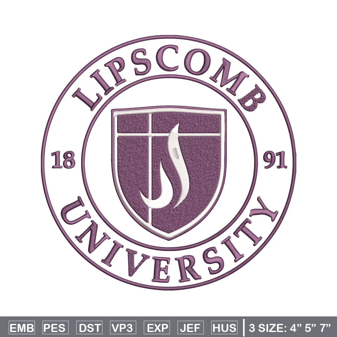 Lipscomb University logo embroidery design, NCAA embroidery, | Inspire ...